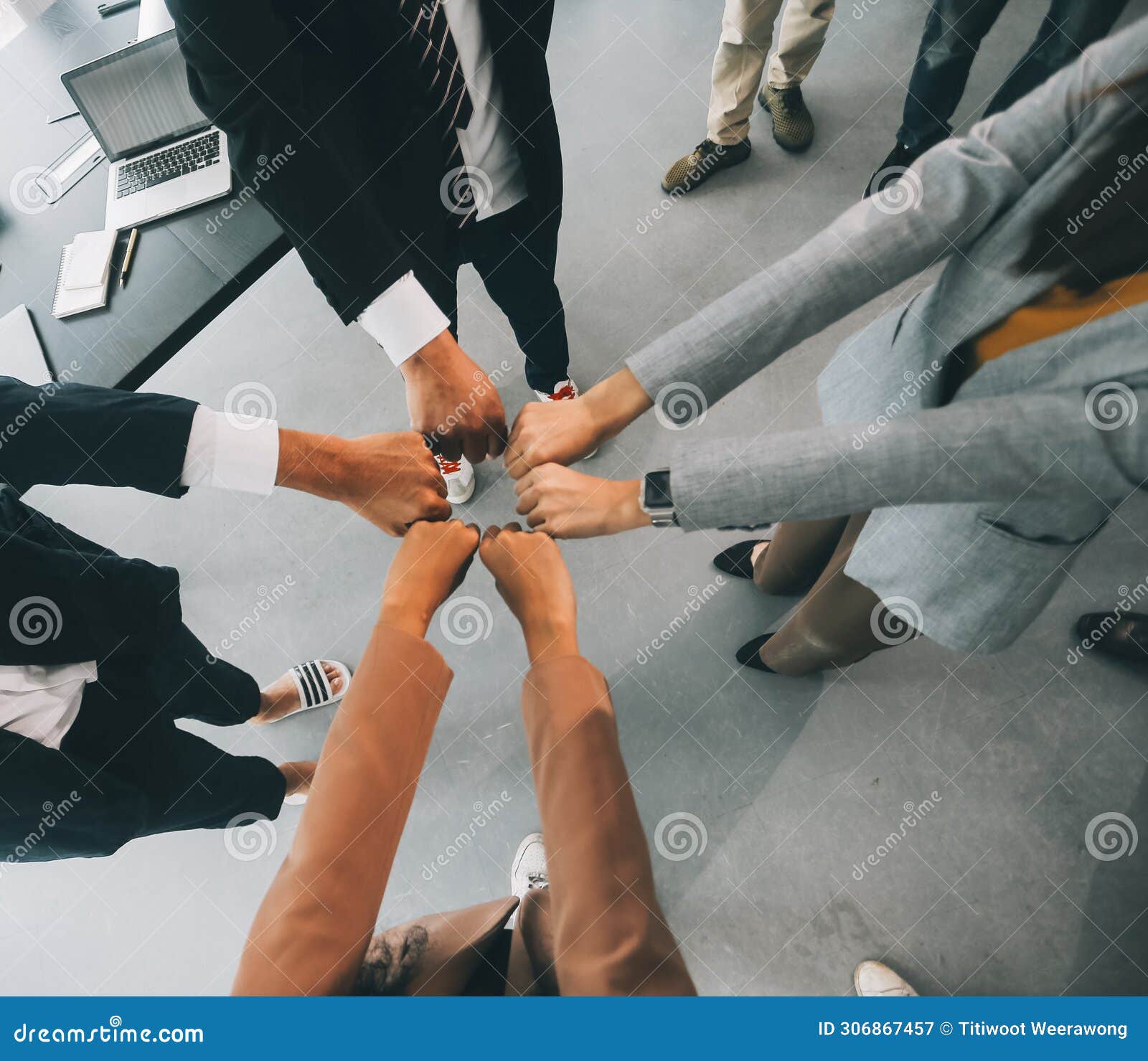 Group of College Touch Hands for Unity Group To Success Business Stock ...