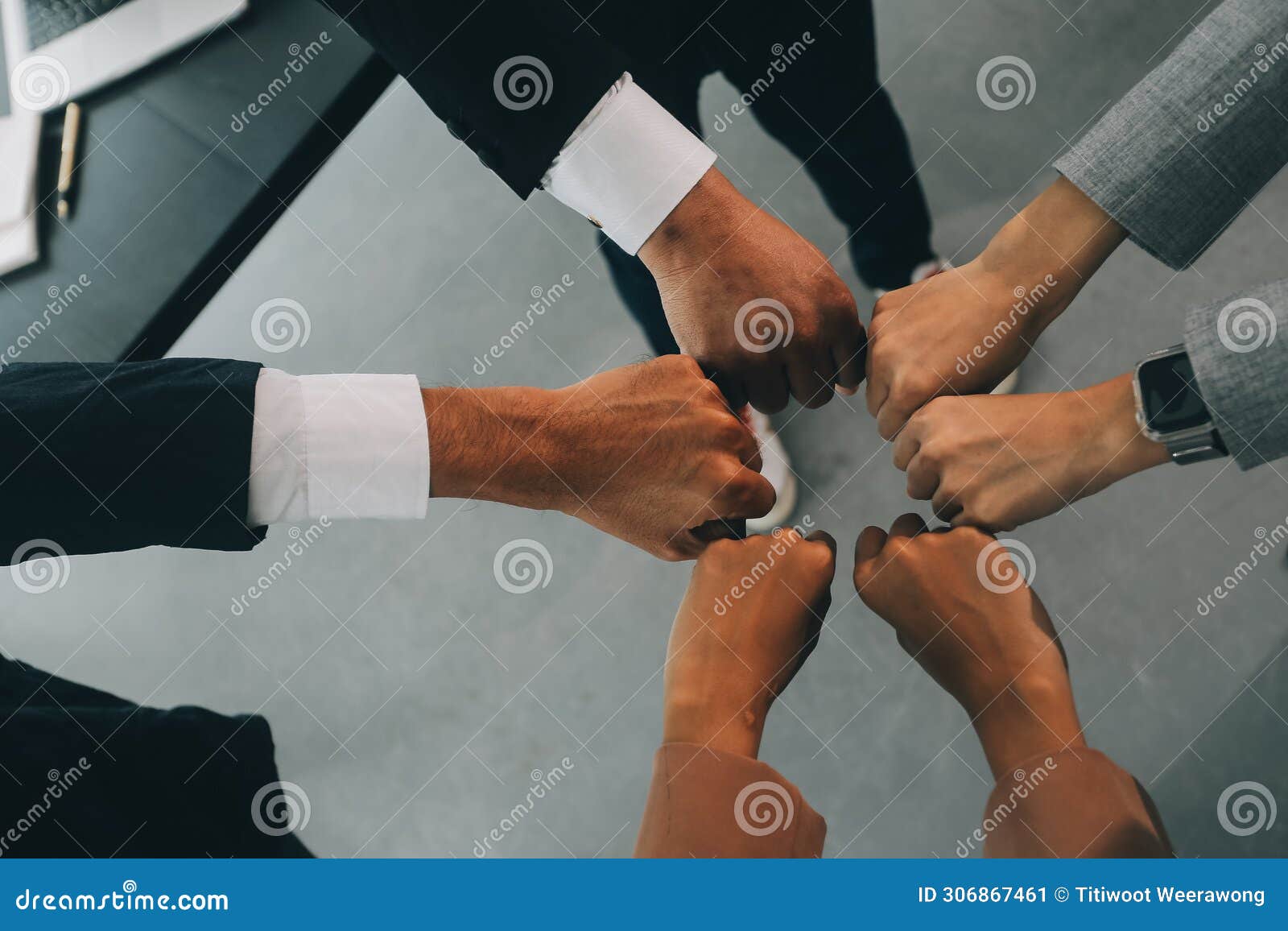 Group of College Touch Hands for Unity Group To Success Business Stock ...