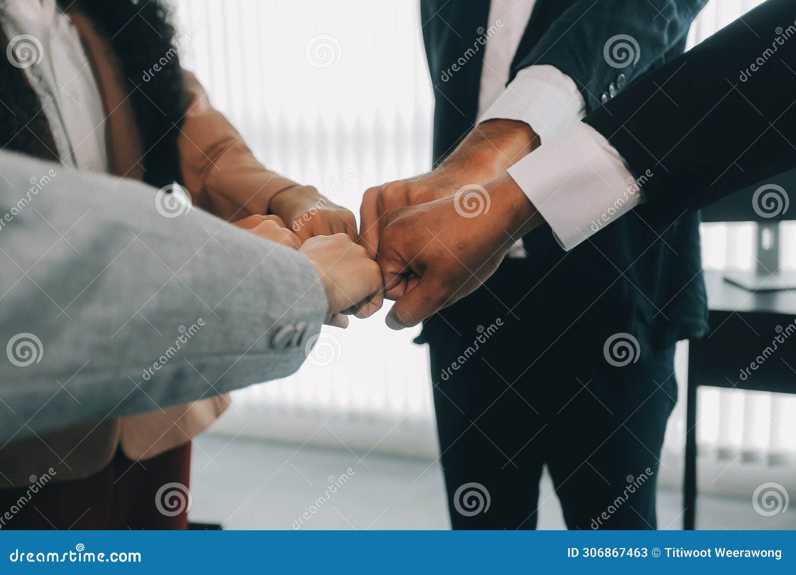 Group of College Touch Hands for Unity Group To Success Business Stock ...