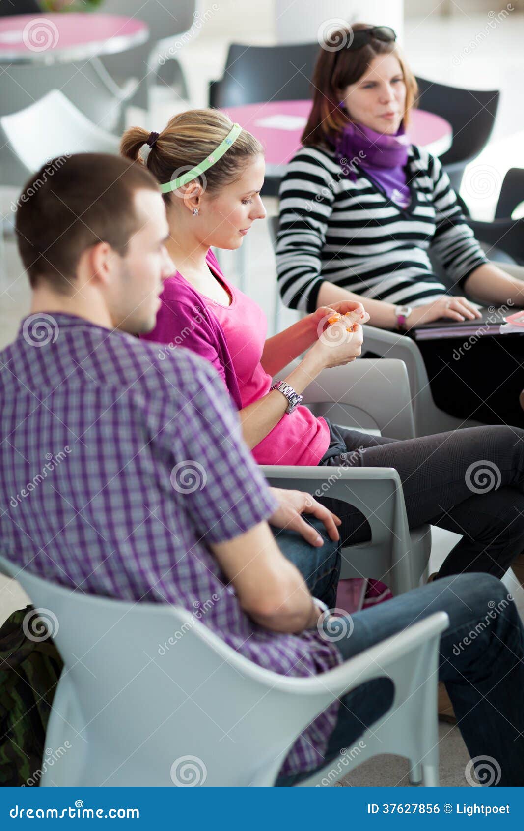 Group of College/university Students during a Brake Stock Photo - Image ...