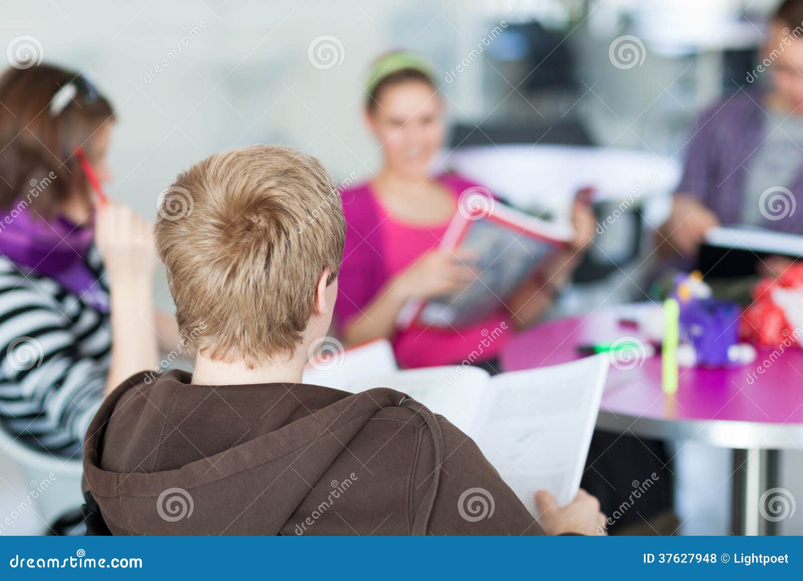Group of College/university Students during a Brake Stock Photo - Image ...