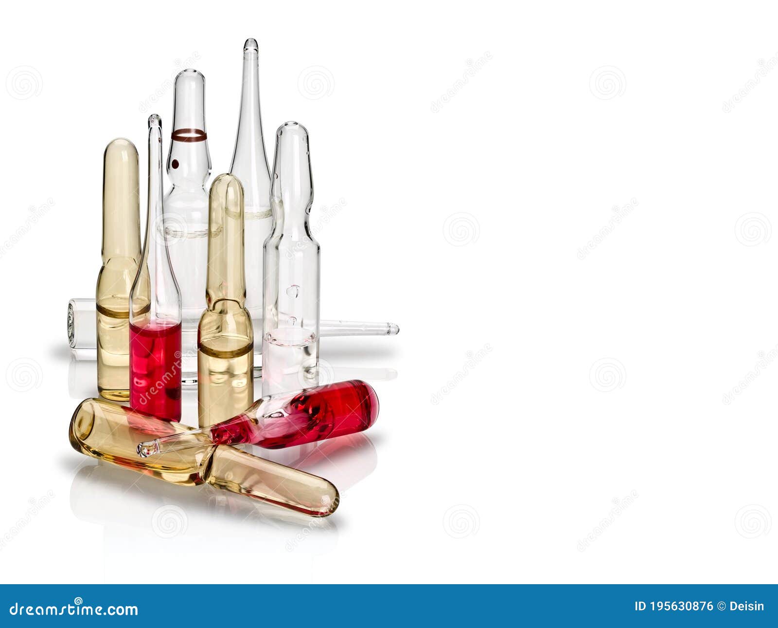 Group of Color Ampoules with Medicine Stock Photo - Image of lying ...