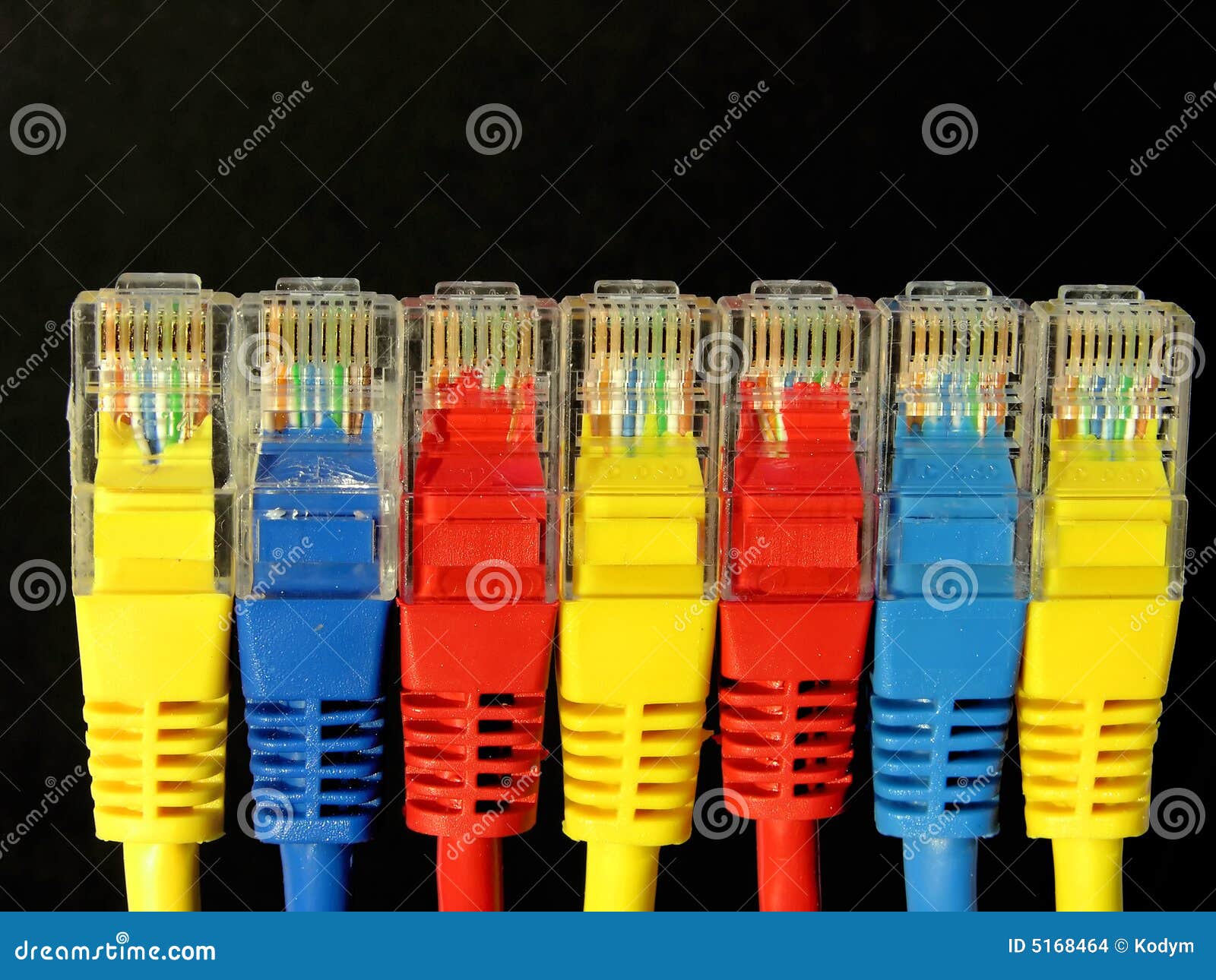Group of Color Connectors Rj45 Stock Photo - Image of adapter, laptop ...