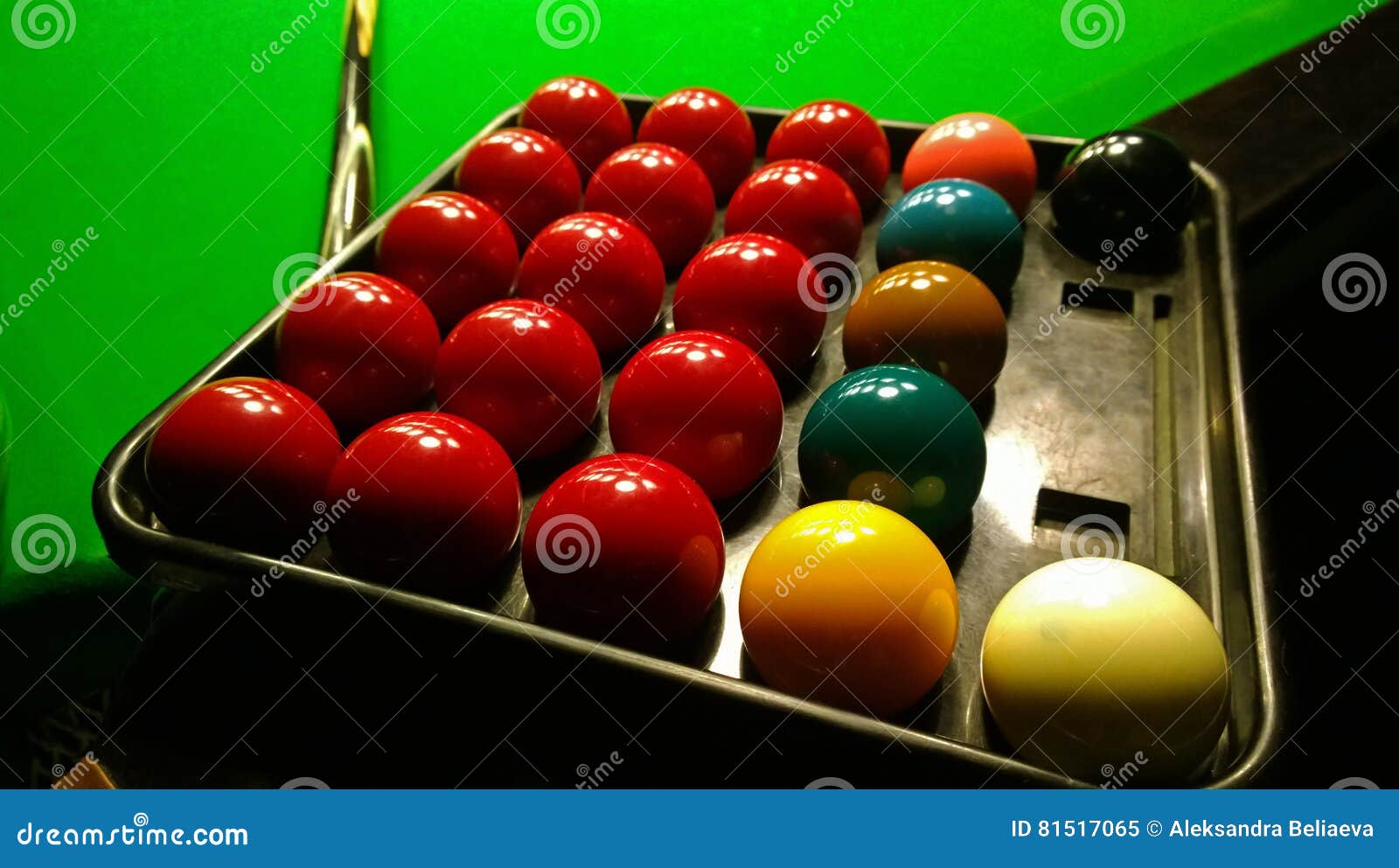 Group of Colored Balls To Play Snooker Stock Image - Image of club ...