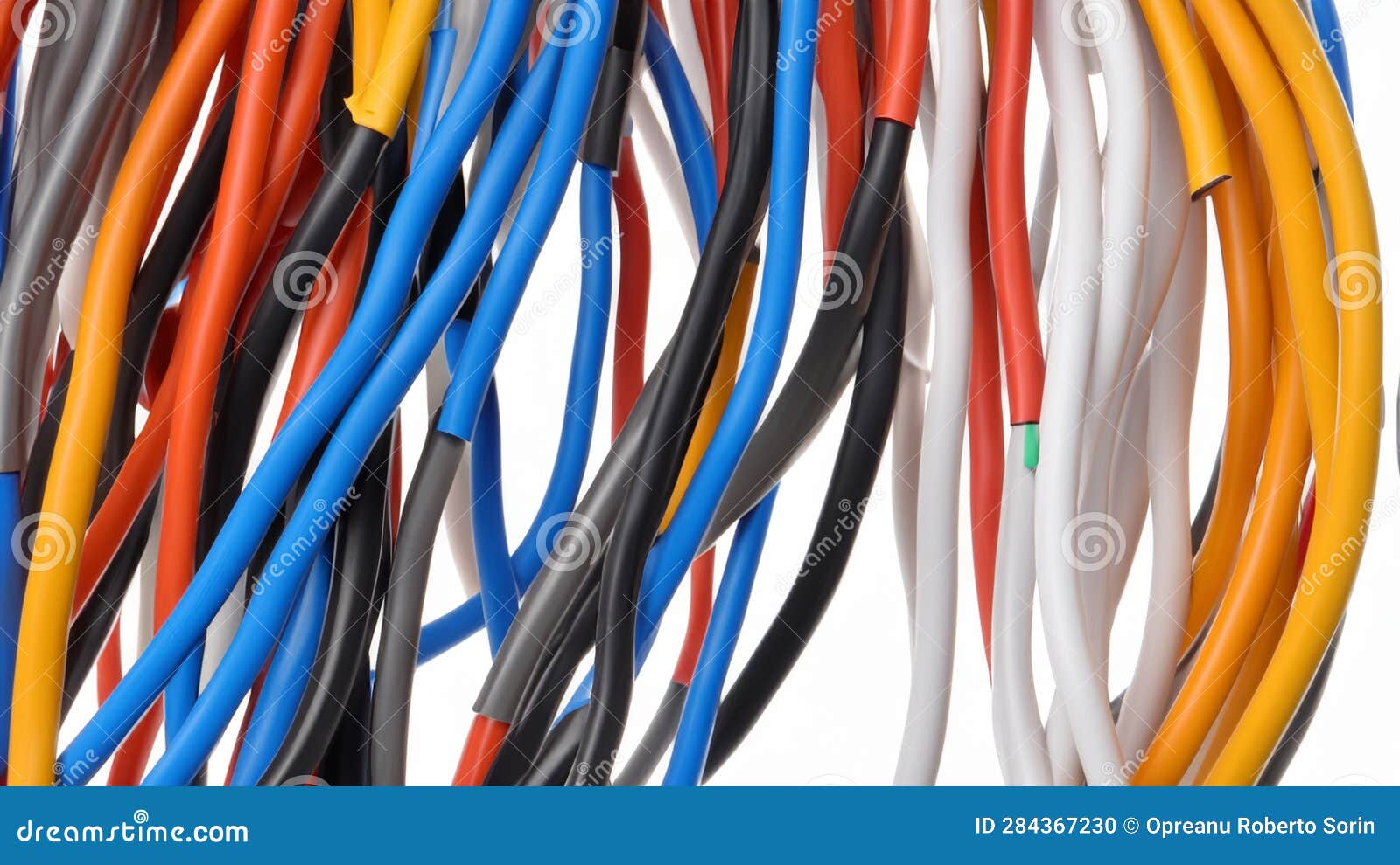 Group of Colored Electrical Cables Stock Photo - Image of technology ...