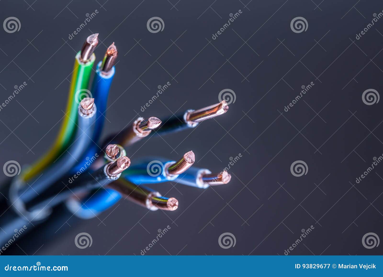 Group of Colored Electrical Cables - Studio Shot Stock Image - Image of ...
