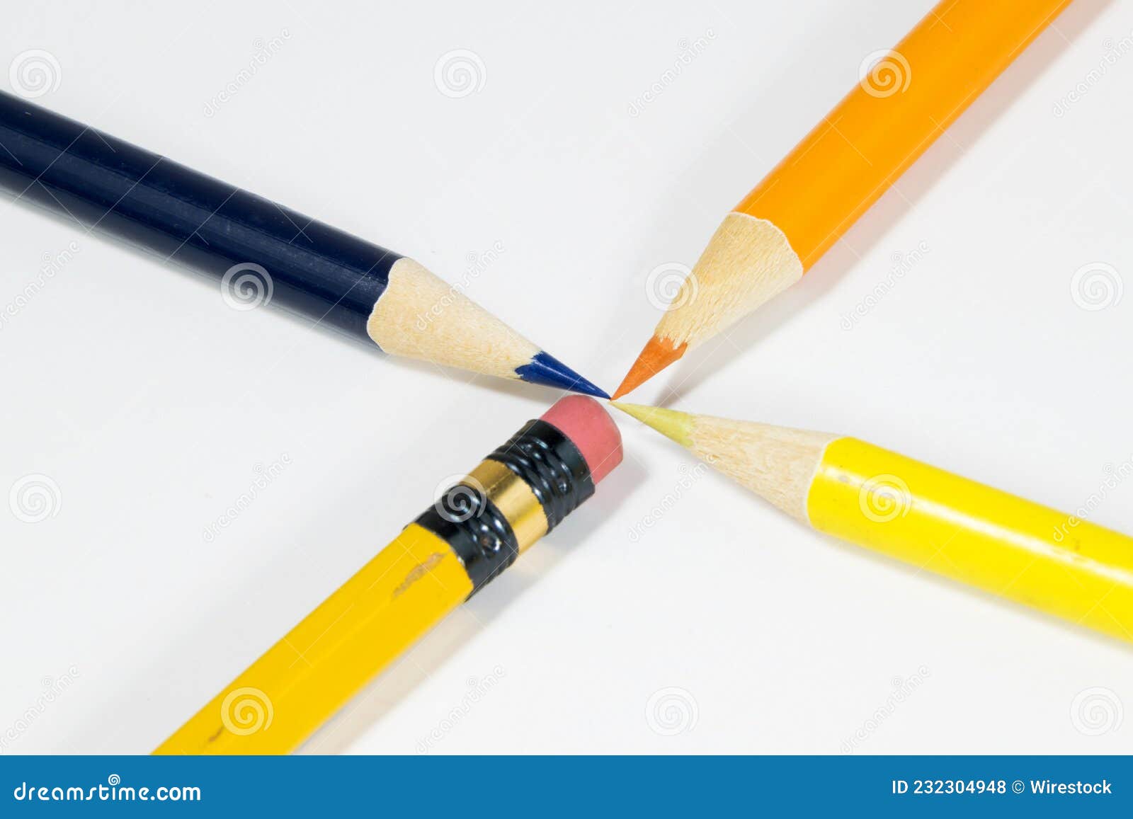 Group of Colored Pencils, Business Unit and Strength in Ideas. Stock ...