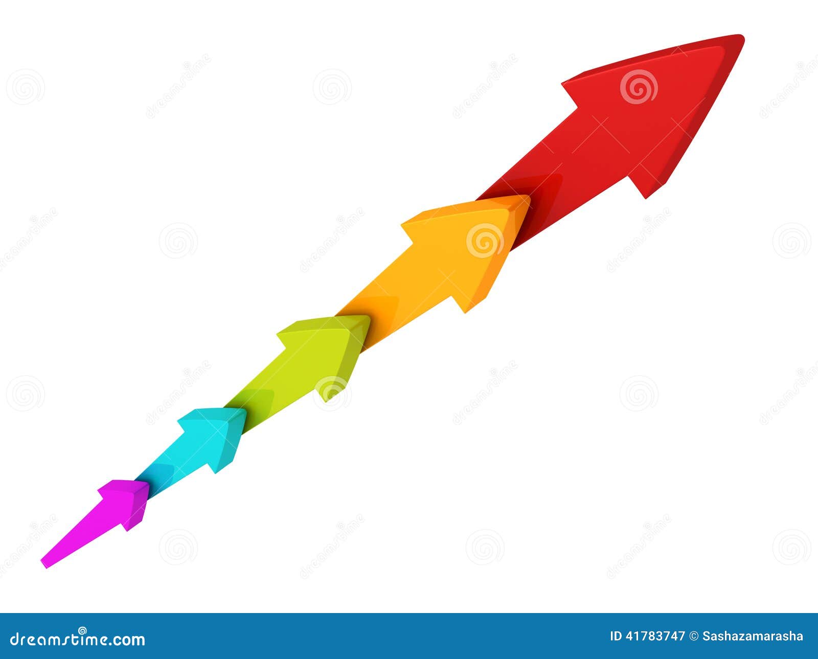 Group of Colorful Arrows Grow Up Stock Illustration - Illustration of ...