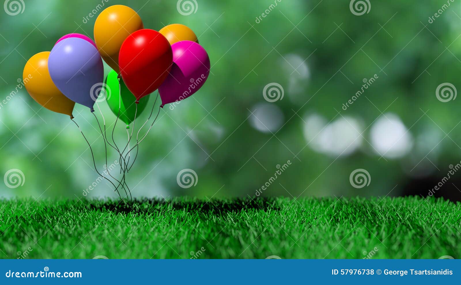 Group of colorful balloons stock illustration. Illustration of summer ...