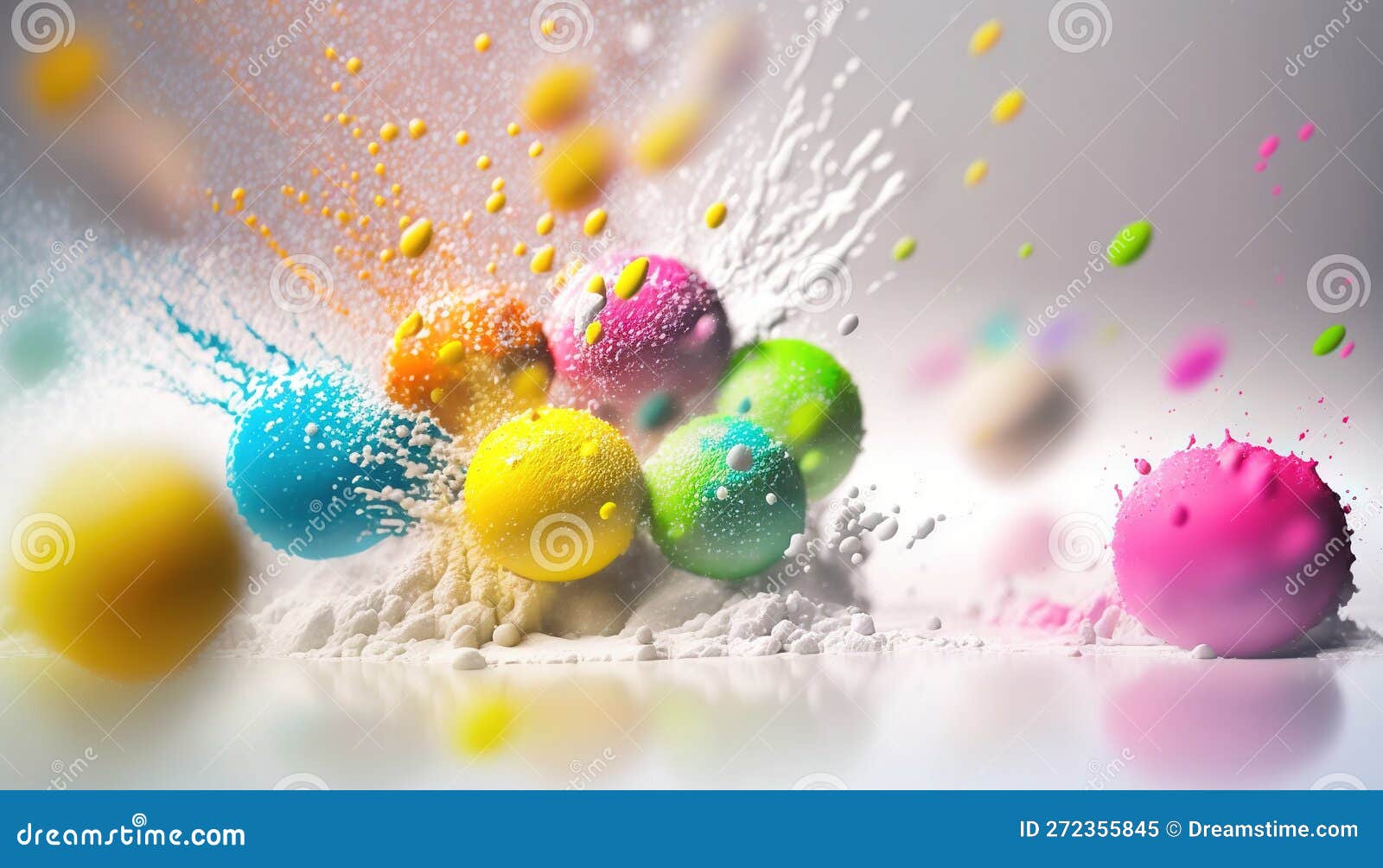 A Group of Colorful Balls of Paint Sprinkled on Top of Each Other Stock ...