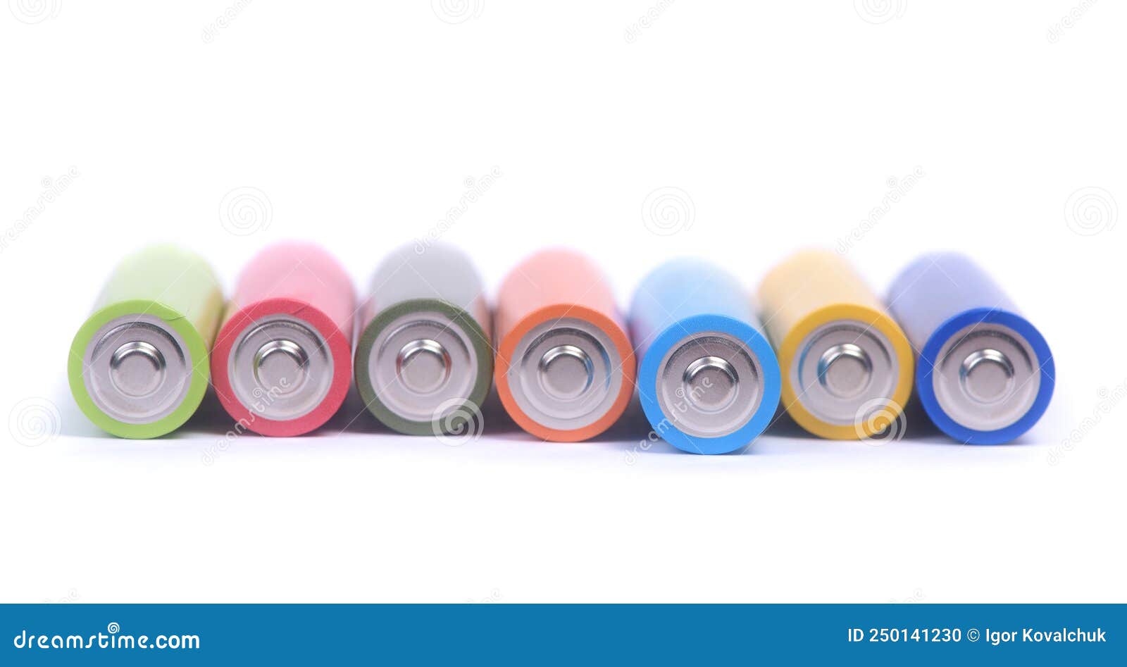 Group of Colorful Batteries Stock Photo - Image of color, electricity ...