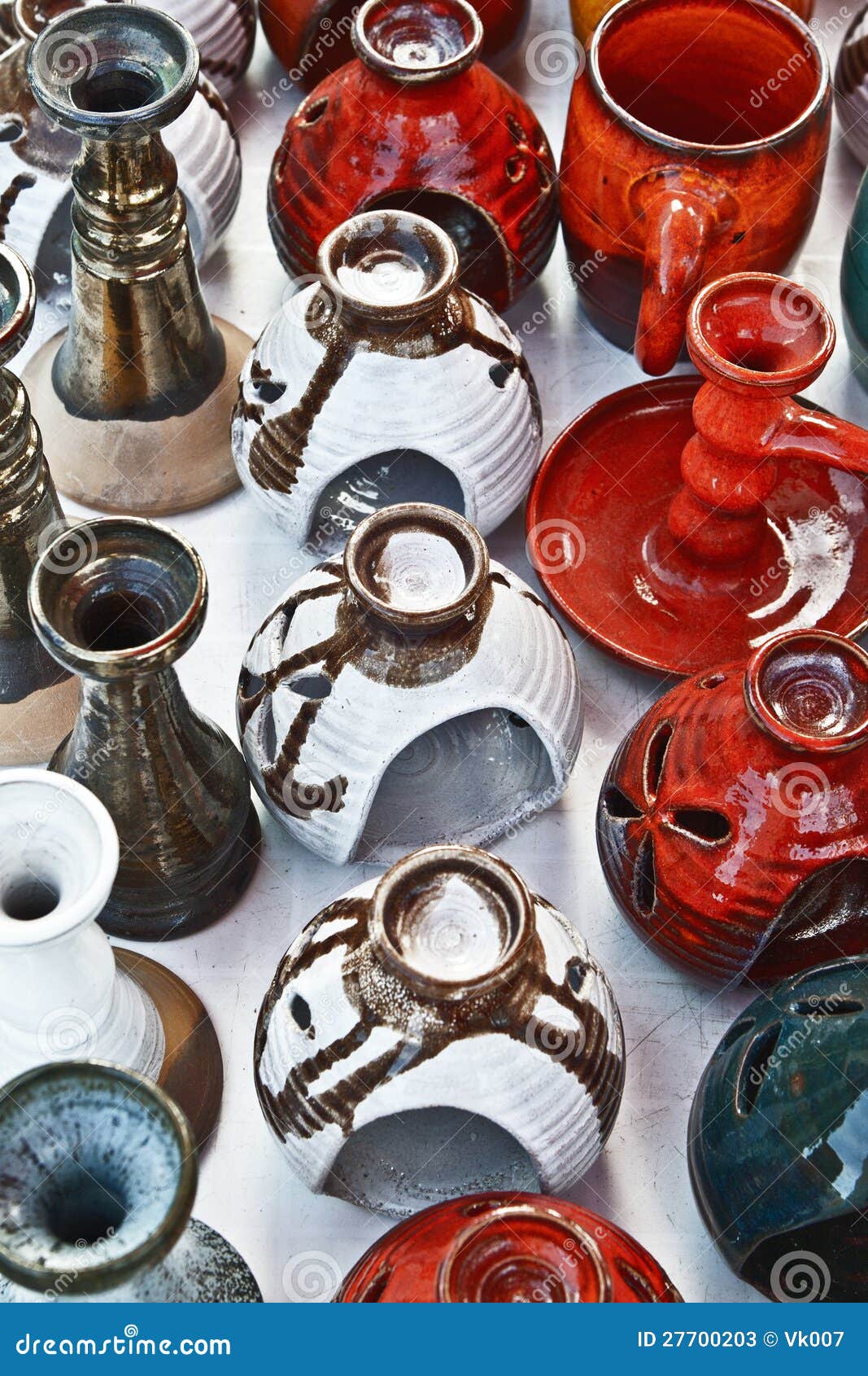 Group of Colorful Ceramic Vases. Stock Image - Image of lifestyle ...