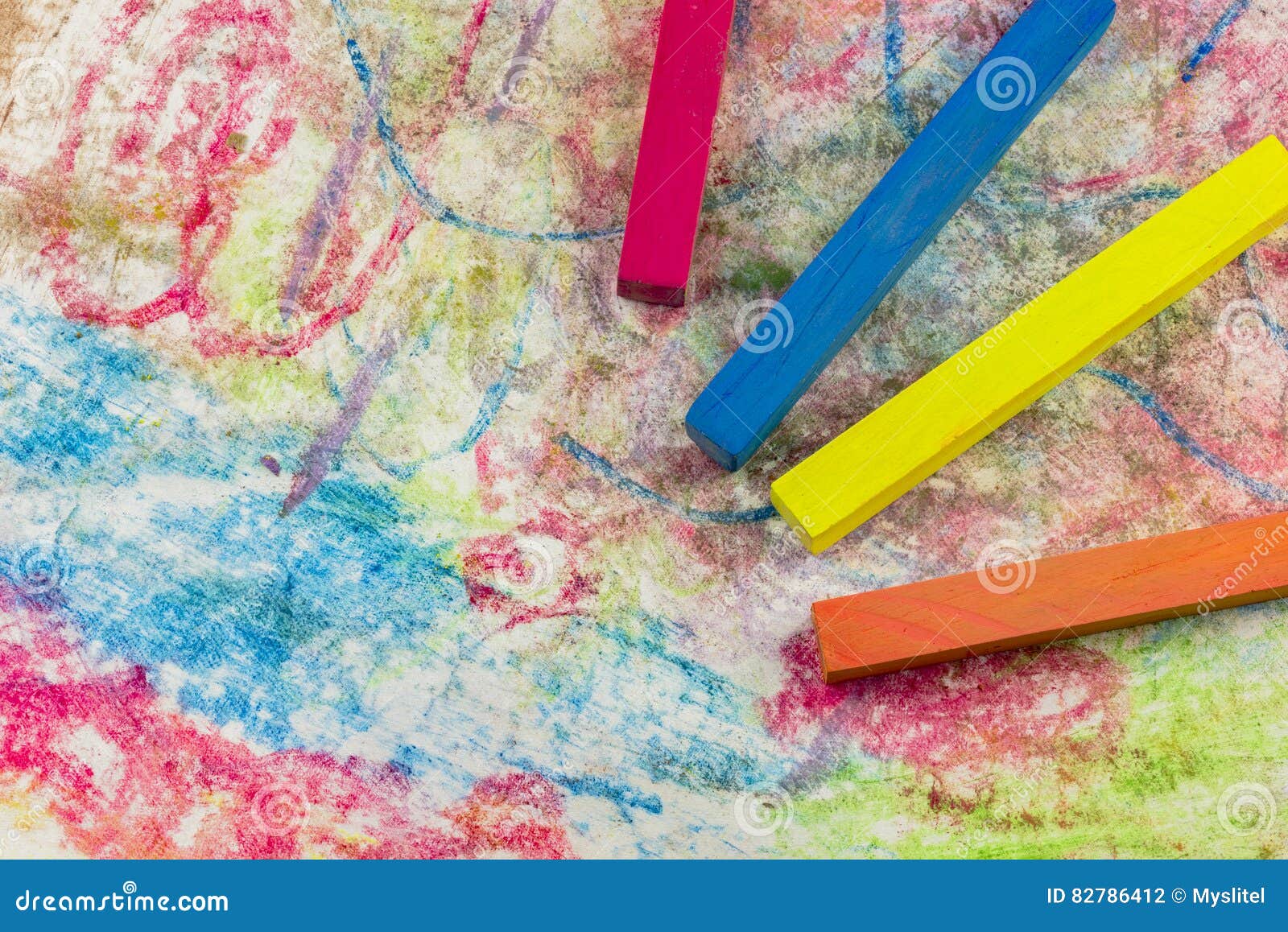 Group colorful chalk stock photo. Image of group, crayons - 82786412