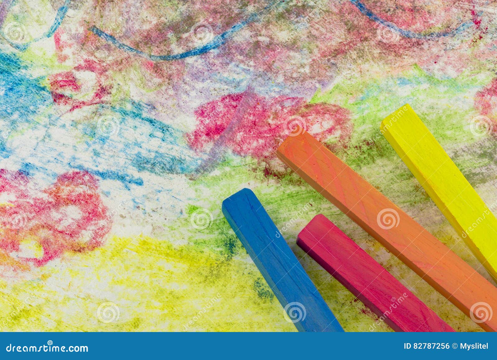 Group colorful chalk stock photo. Image of design, lying - 82787256