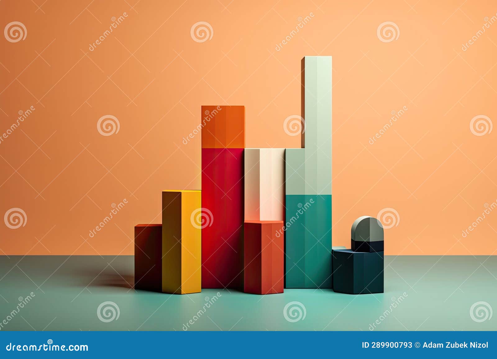 A Group of Colorful Columns Stock Illustration - Illustration of ...