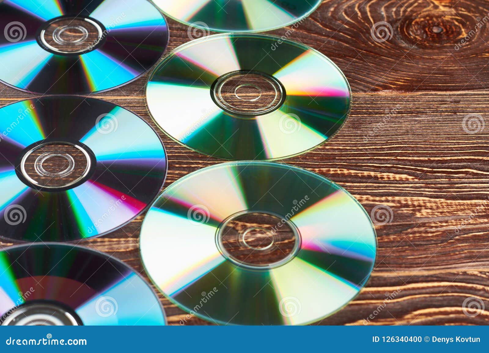 Group of Colorful Compact Discs and Copy Space. Stock Photo - Image of ...