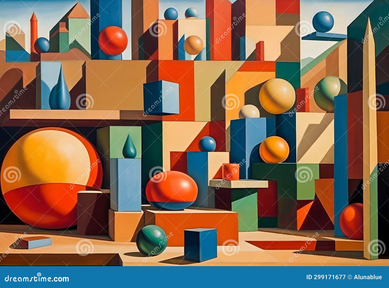 A Group of Colorful Geometry Objects. Stock Illustration - Illustration ...