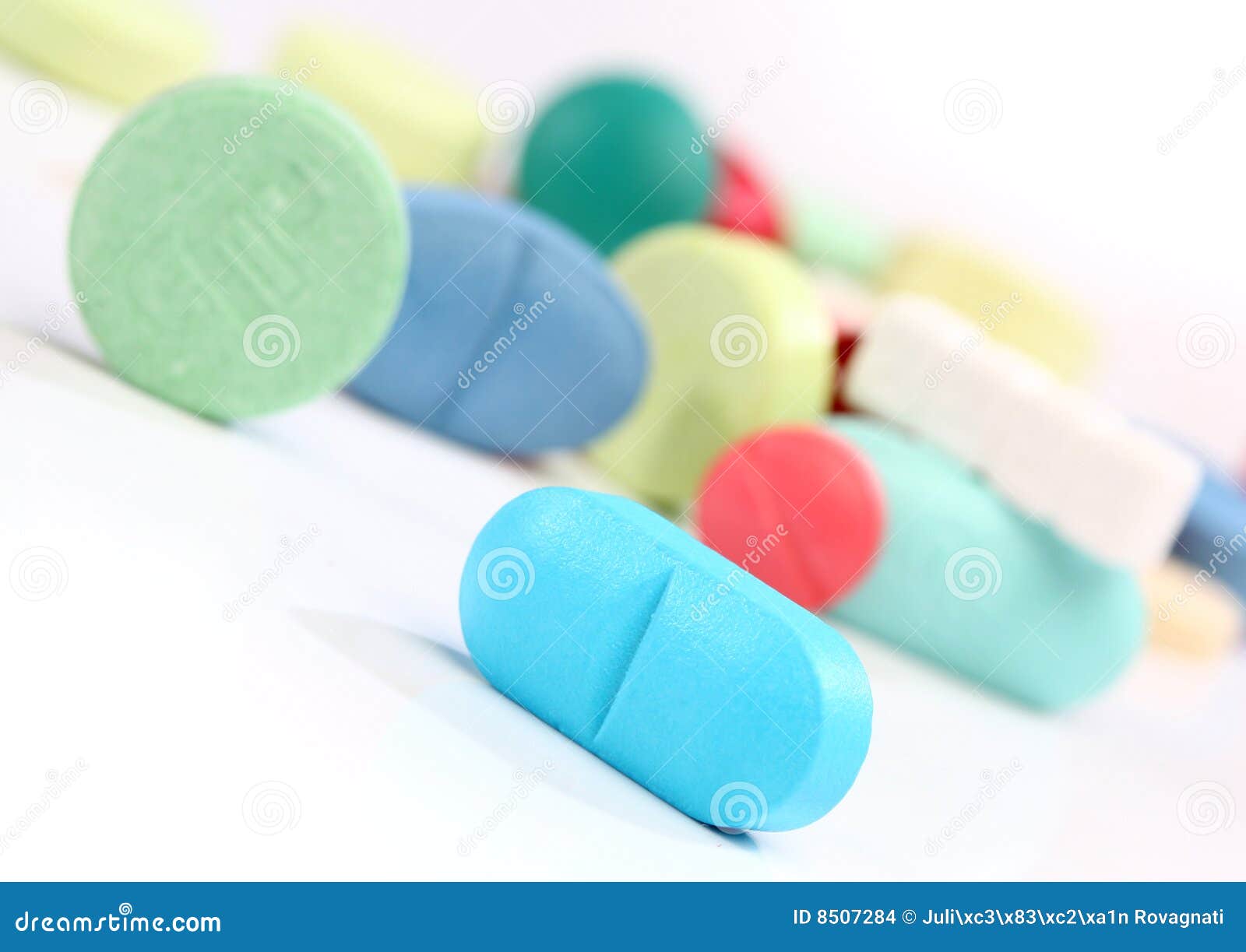 Group of Colorful Medicine Pills Stock Photo - Image of virus, vitamin ...