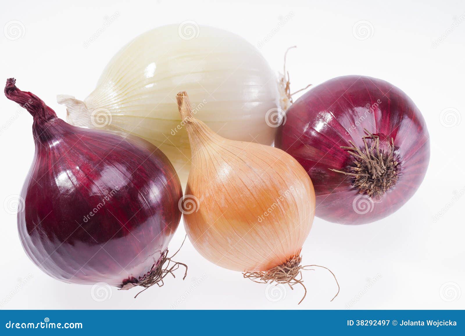 Group of Colorful Onions Isolated on White Background Stock Image ...