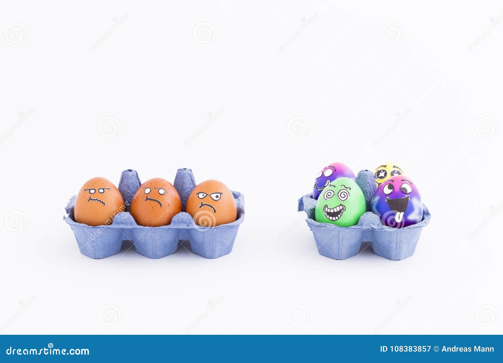 Easter Party with Crazy Eggs Stock Image - Image of happy, bright ...