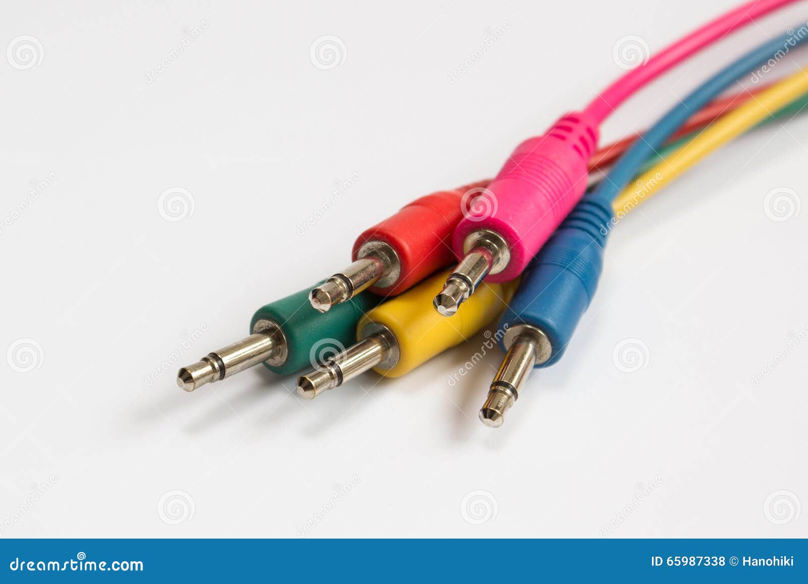 Group of Colorful Plugs /audio Cables Macro Stock Photo - Image of jack ...
