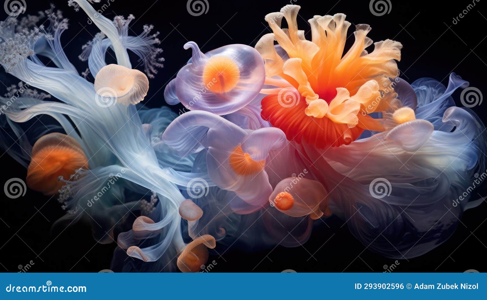 A Group of Colorful Sea Creatures Stock Illustration - Illustration of ...