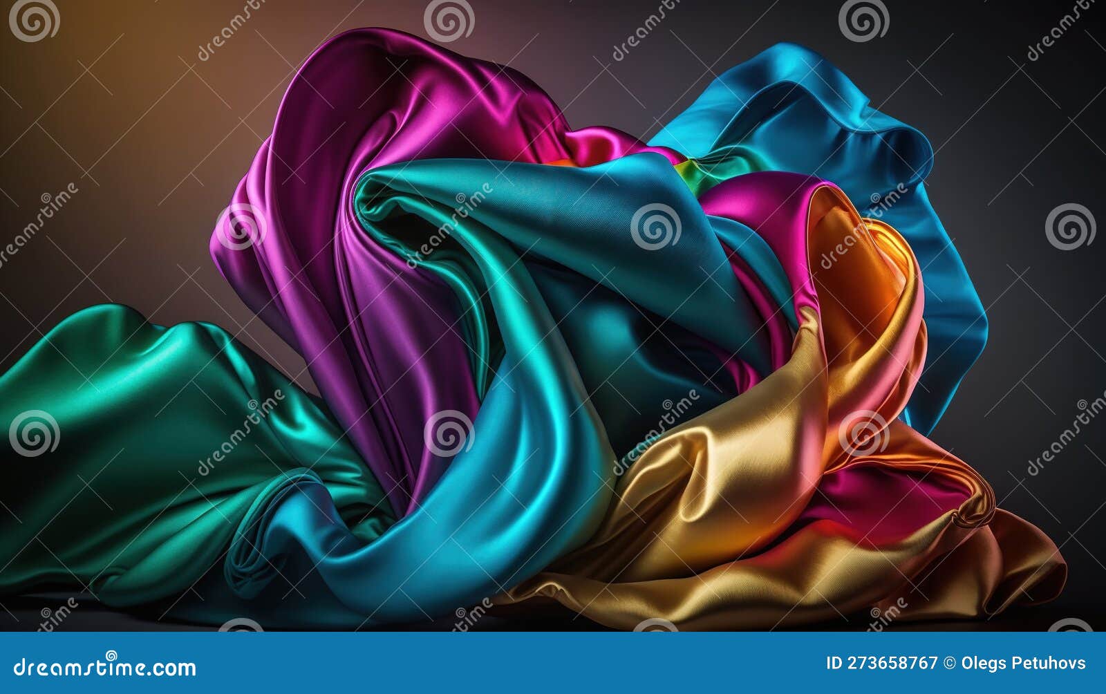 A Group of Colorful Silks Laying on Top of Each Other Stock ...