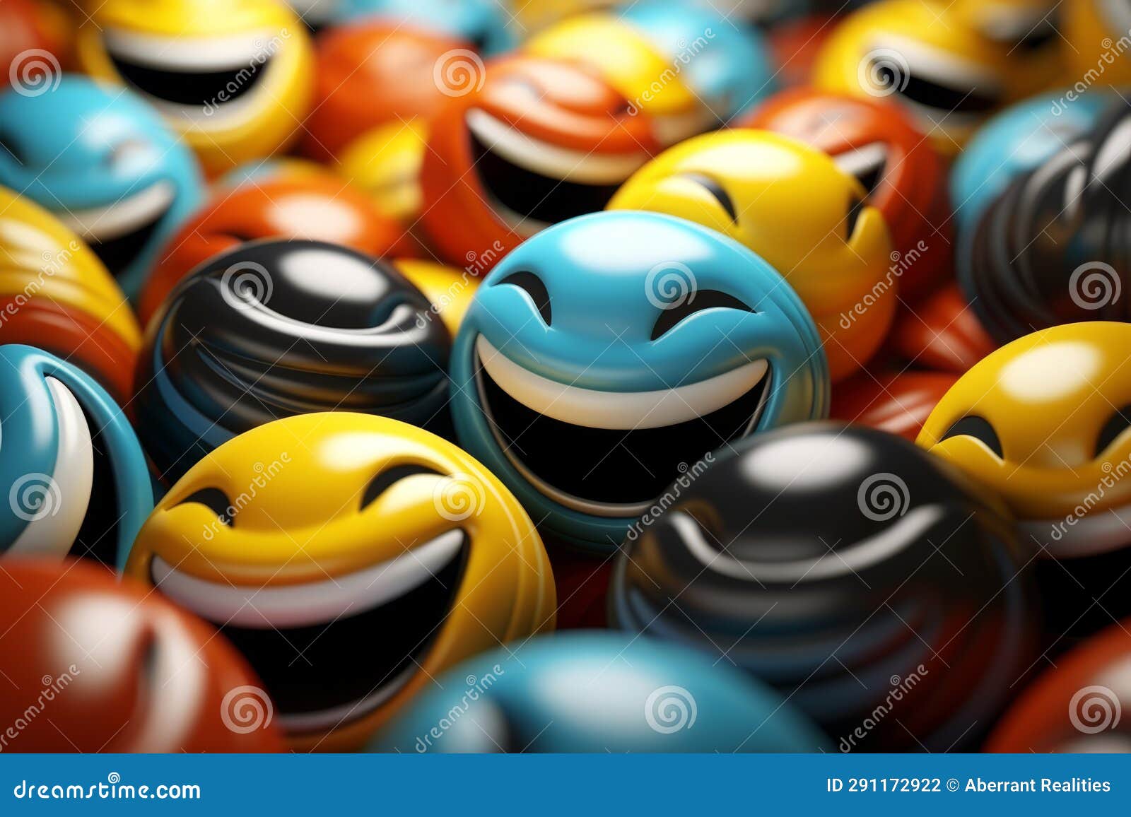 A Group of Colorful Smiley Faces Stock Illustration - Illustration of ...