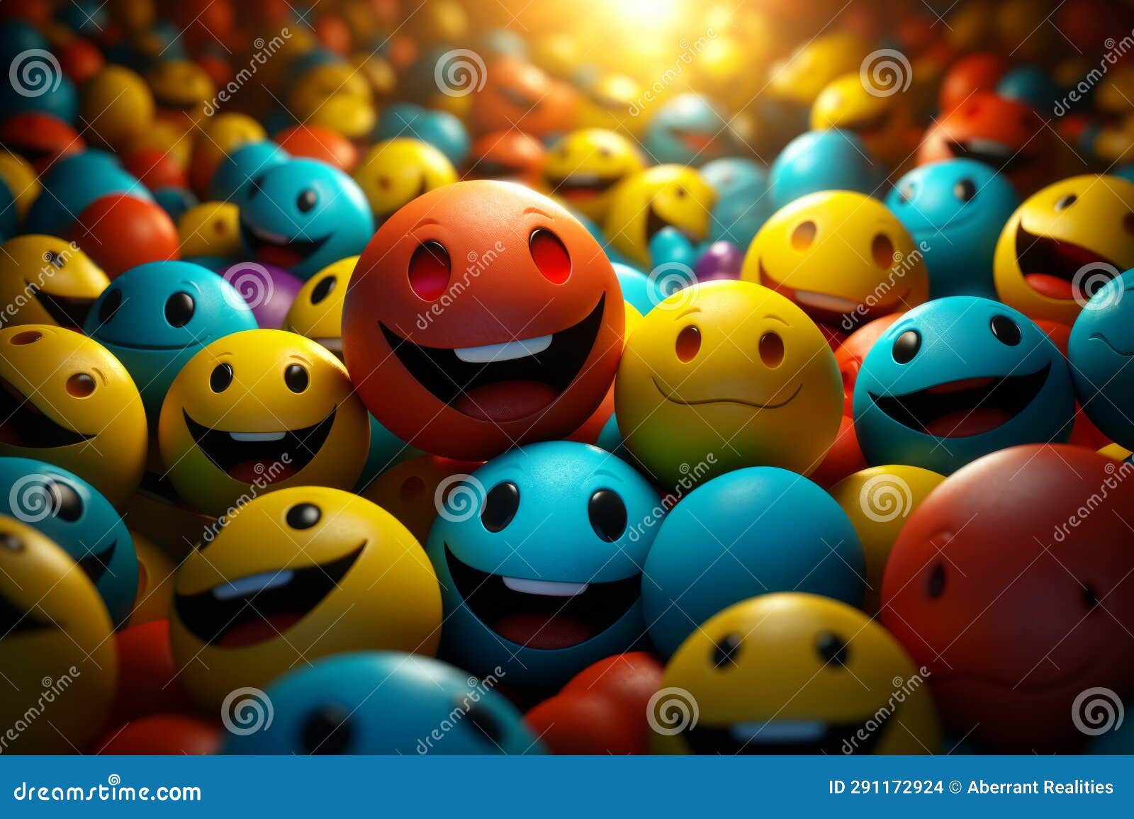 A Group of Colorful Smiley Faces Stock Illustration - Illustration of ...