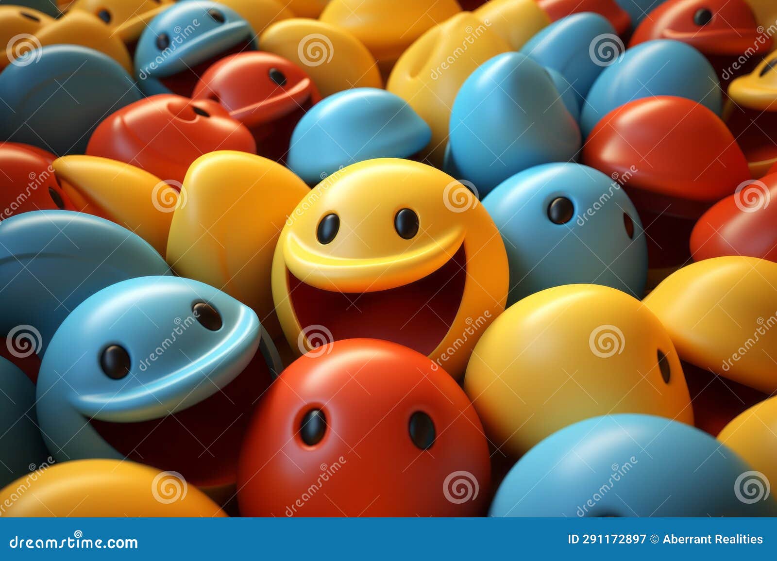 A Group of Colorful Smiley Faces are Arranged in Front of Each Other ...