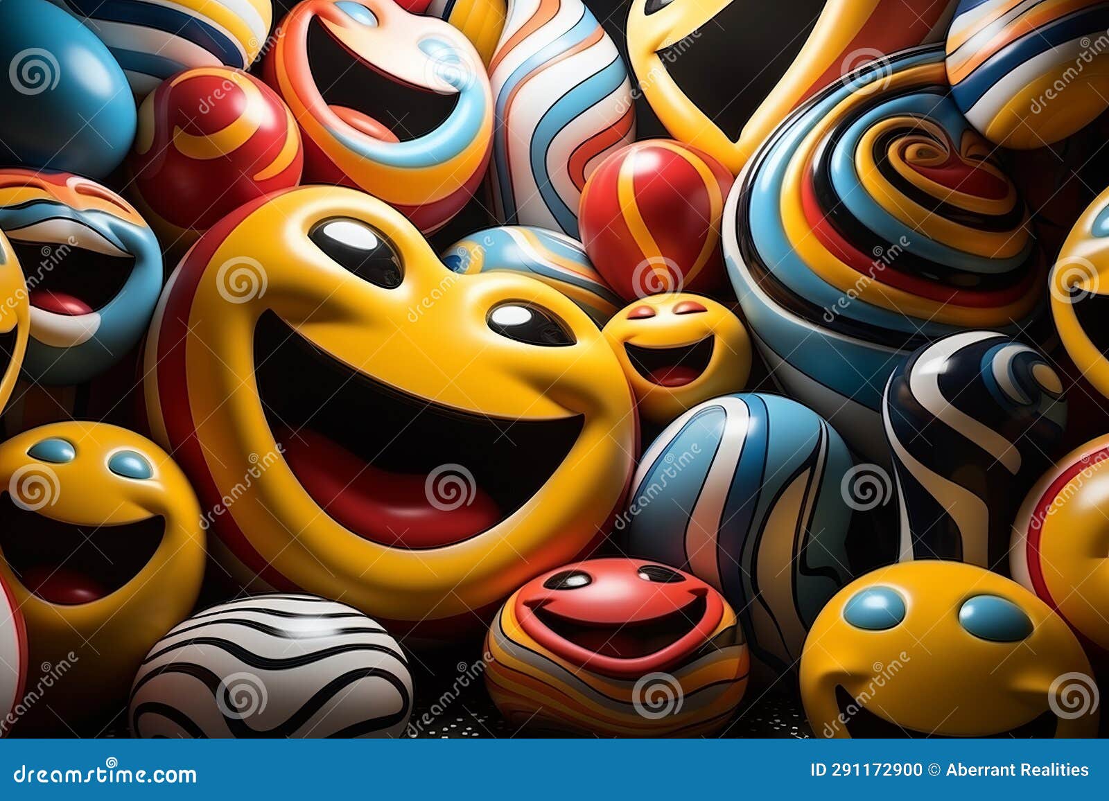 A Group of Colorful Smiley Faces are Arranged Together Stock ...