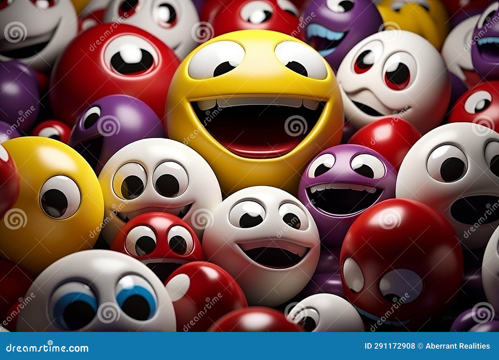 A Group of Colorful Smiley Faces are Surrounded by Other Smiley Faces ...