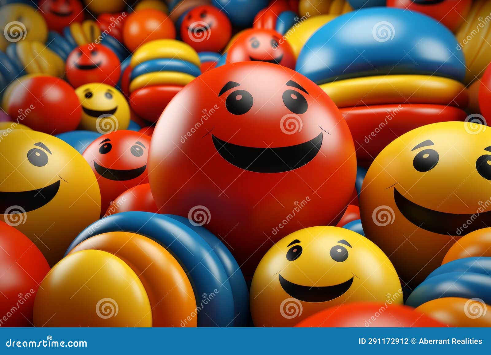 A Group of Colorful Smiley Faces are Surrounded by Other Smiley Faces ...