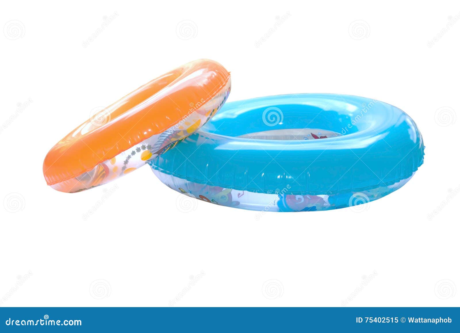 Group of Colorful Swim Rings Stock Image - Image of play, background ...