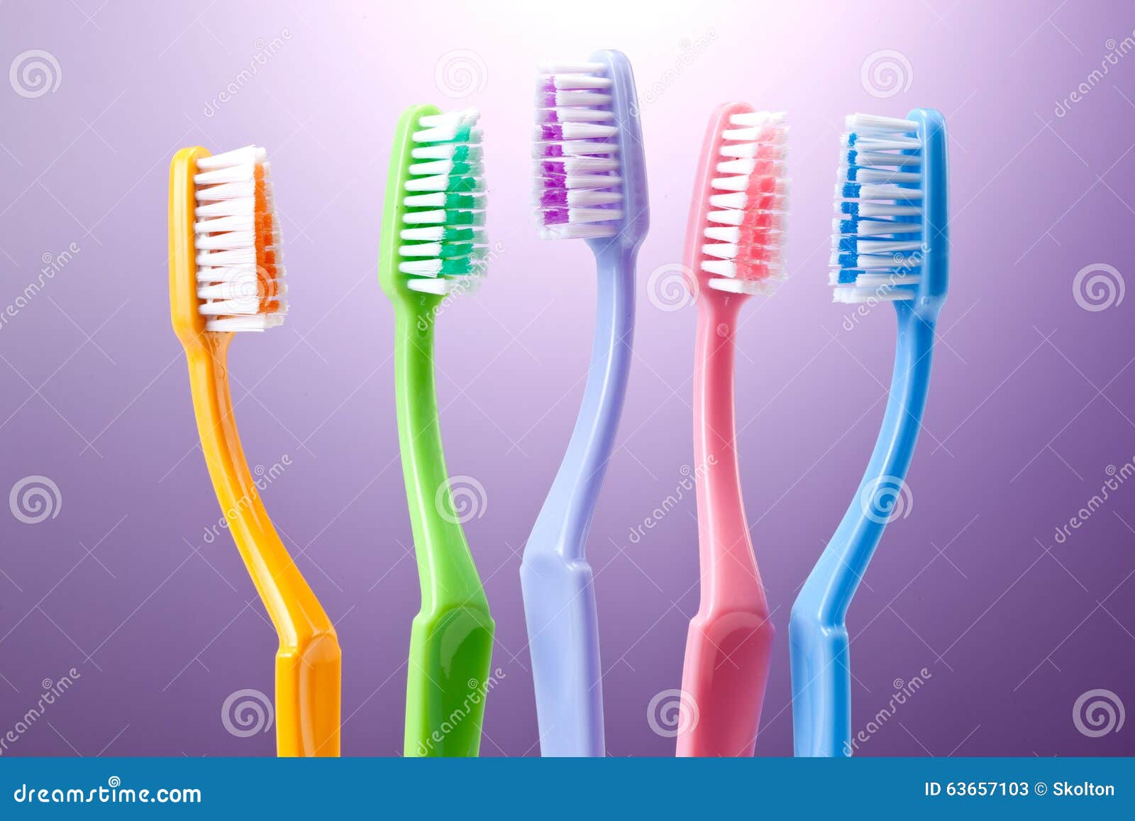 A Group of Colorful Toothbrushes Stock Image - Image of plastic ...