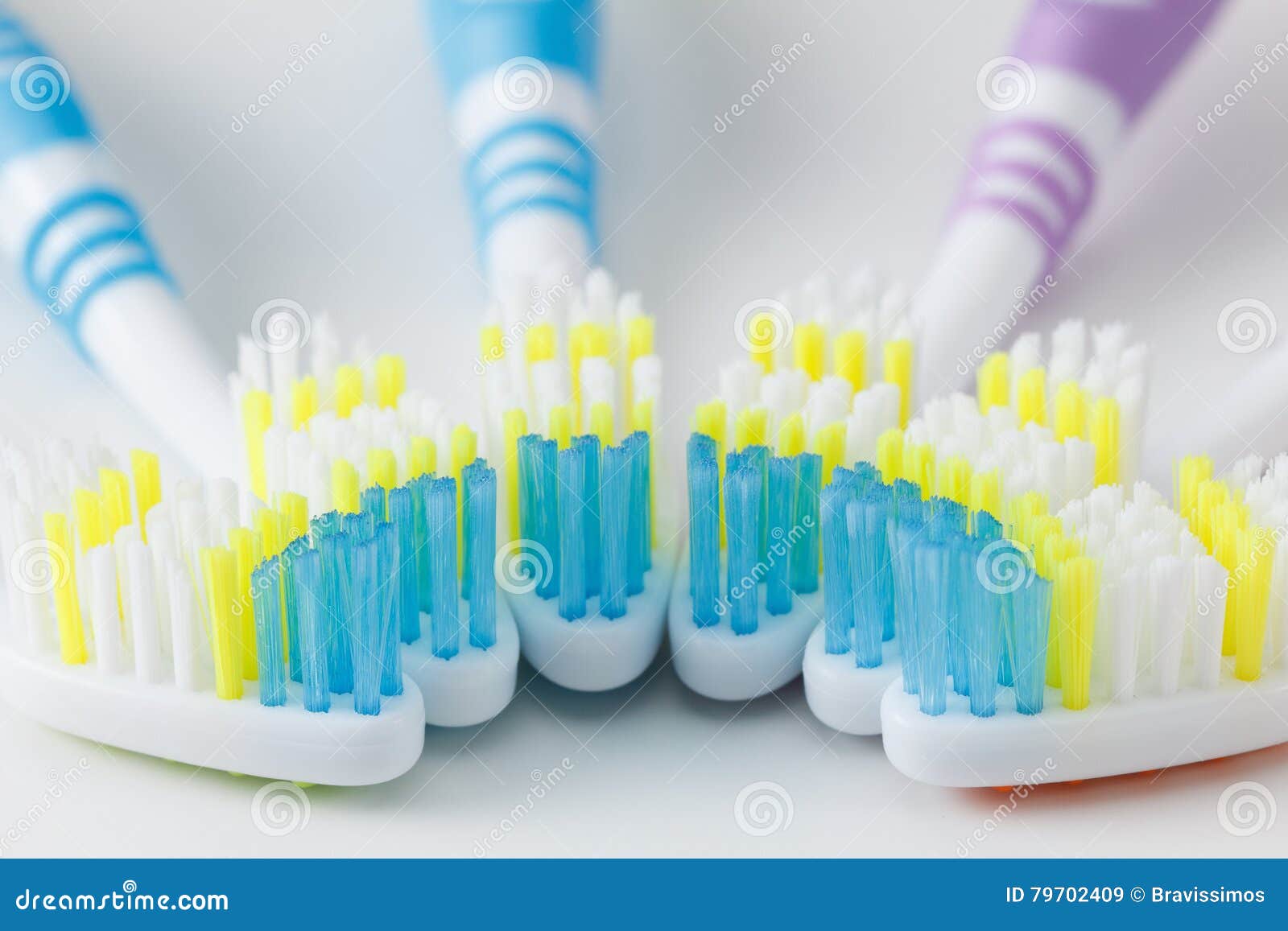 Group of Colorful Toothbrushes on White Stock Image - Image of beauty ...