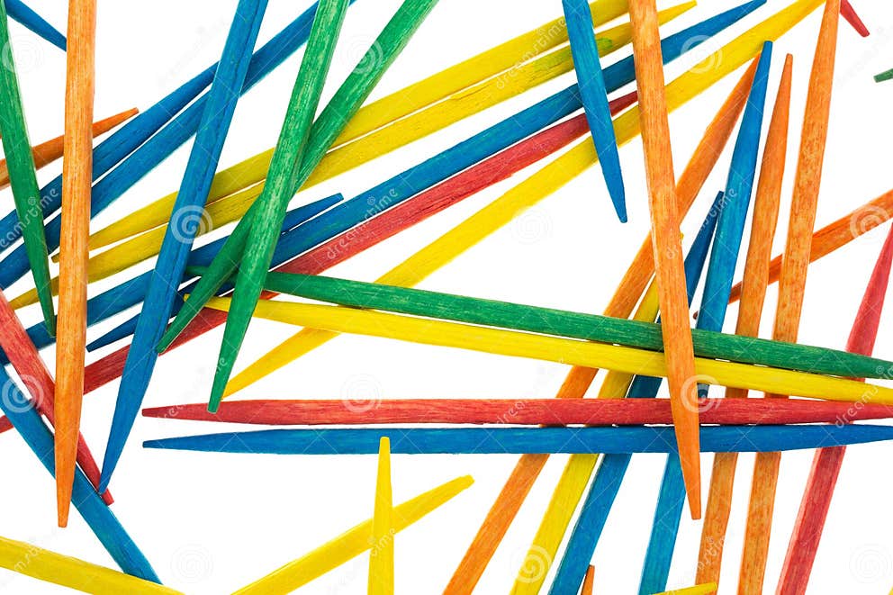 A Group of Colorful Toothpicks Stock Photo - Image of stick, dental ...