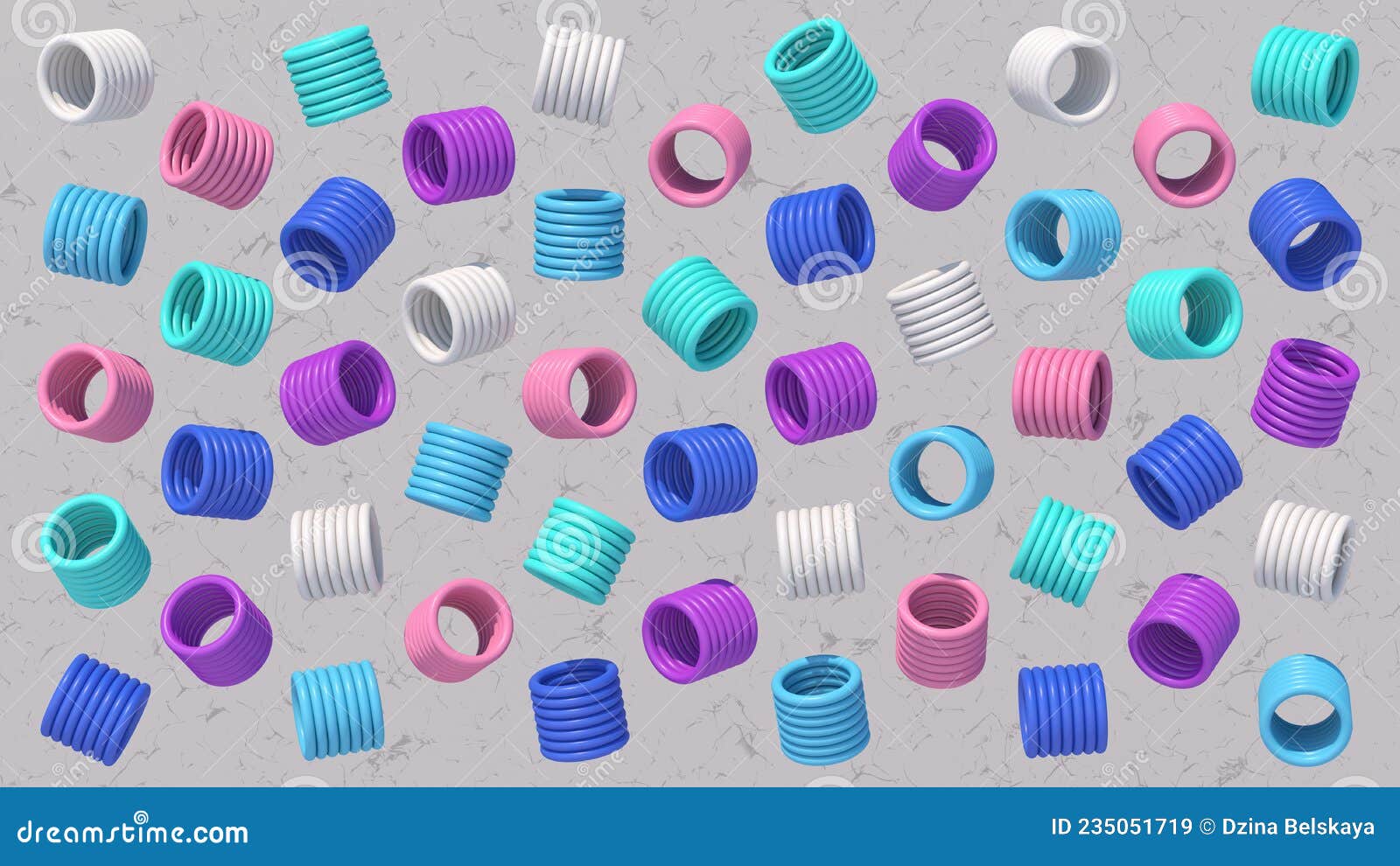 Group of Colorful Tubes. Gray Textured Background Stock Illustration ...