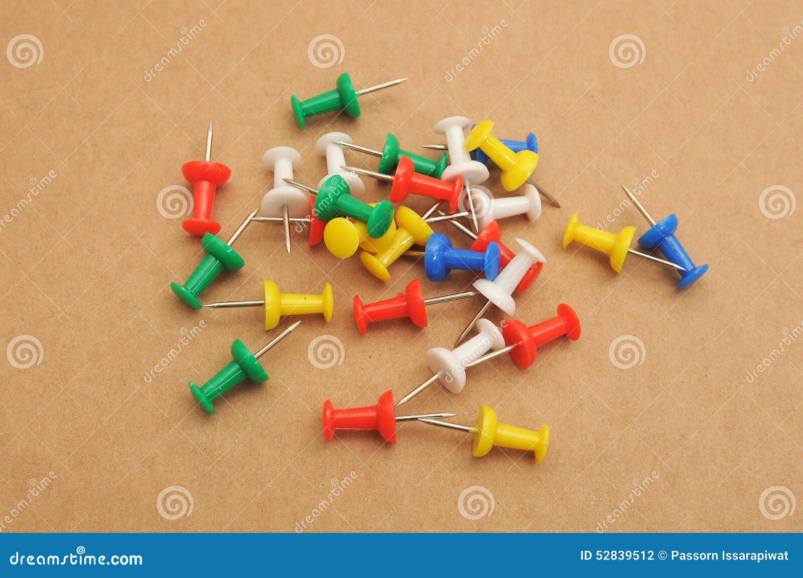 Group of colour push pins stock photo. Image of business - 52839512
