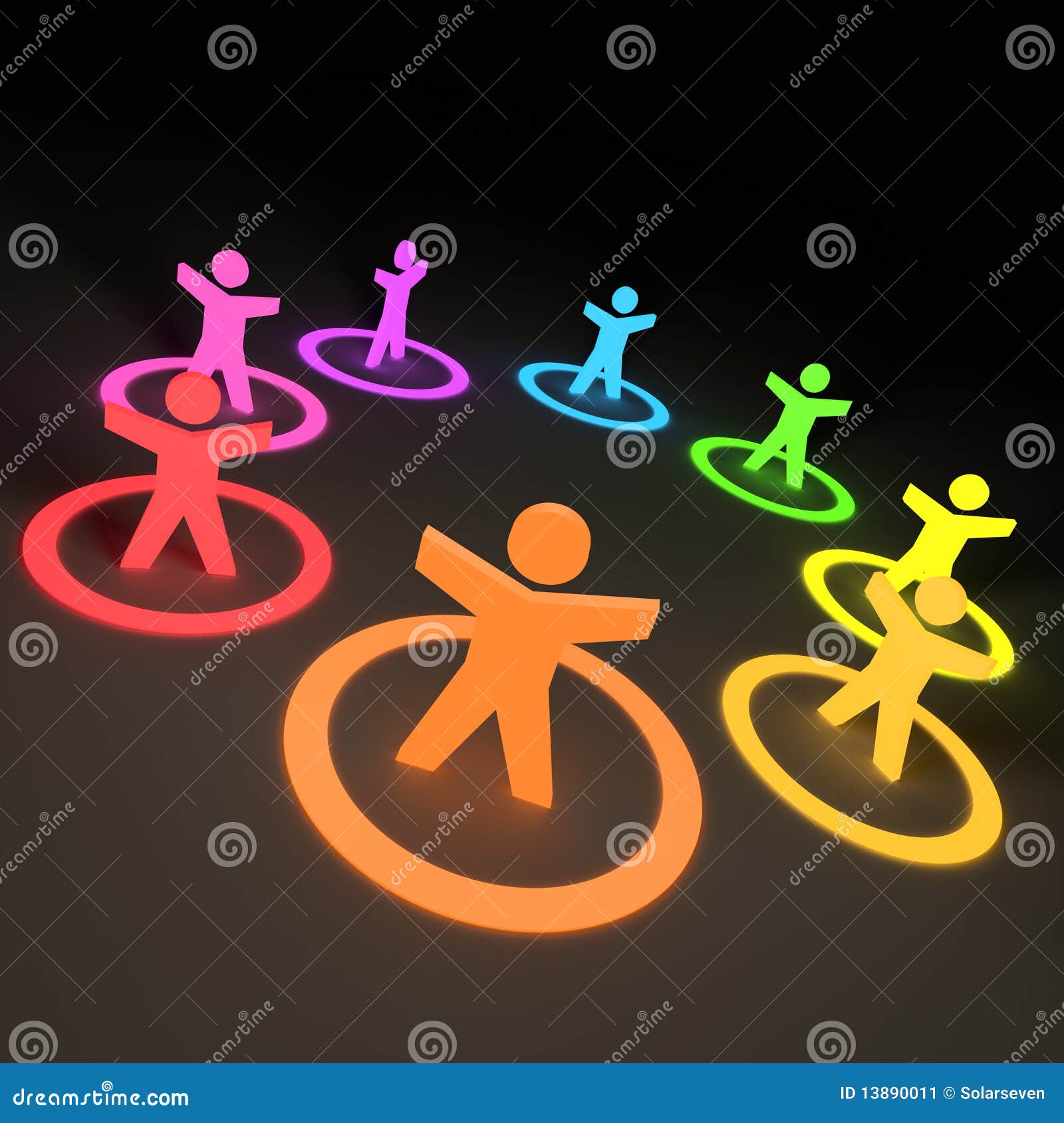 Group of Colourful People stock illustration. Illustration of strategy ...