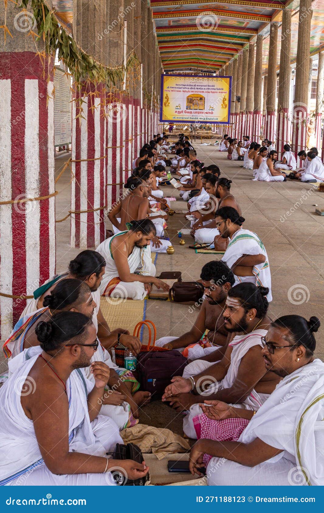 Group of Brahmins on Ritual Practice Editorial Stock Photo - Image of ...