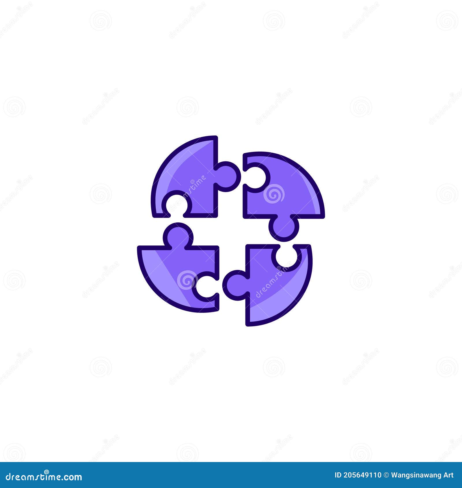 Group Community Puzzle Colorful Icon Vector Illustration Stock Vector ...