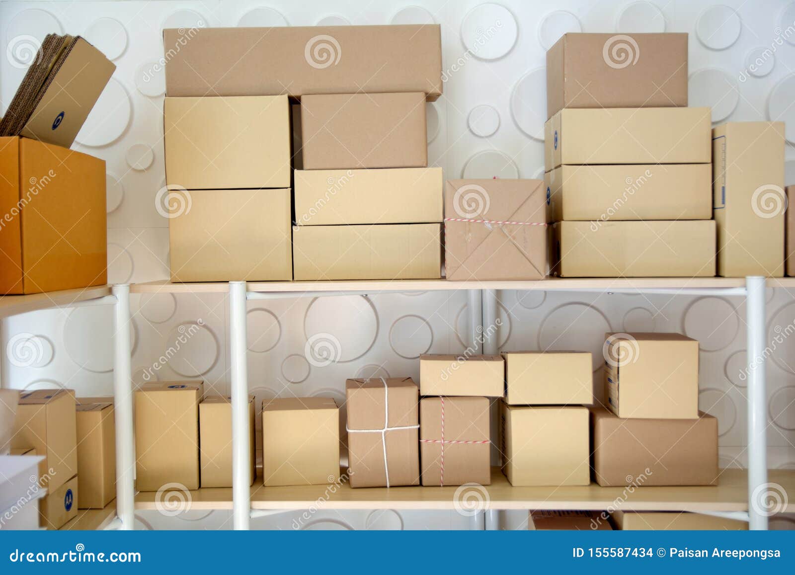 Group of Composite Cardboard Boxes and File Folders Boxes on Pallet by ...