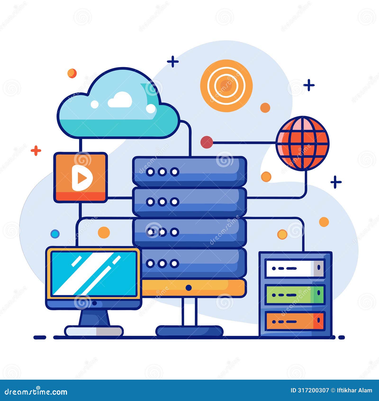 A Group of Computers Stacked Together in a Simple and Minimalist ...