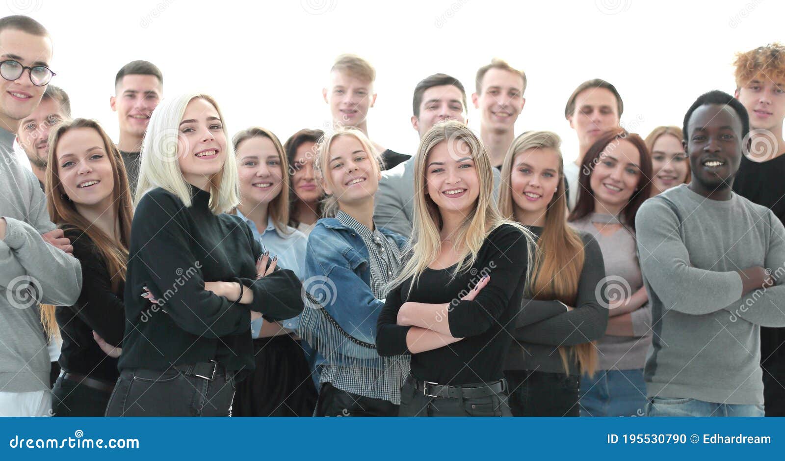 Group of Confident Young People Standing Together. Stock Photo - Image ...