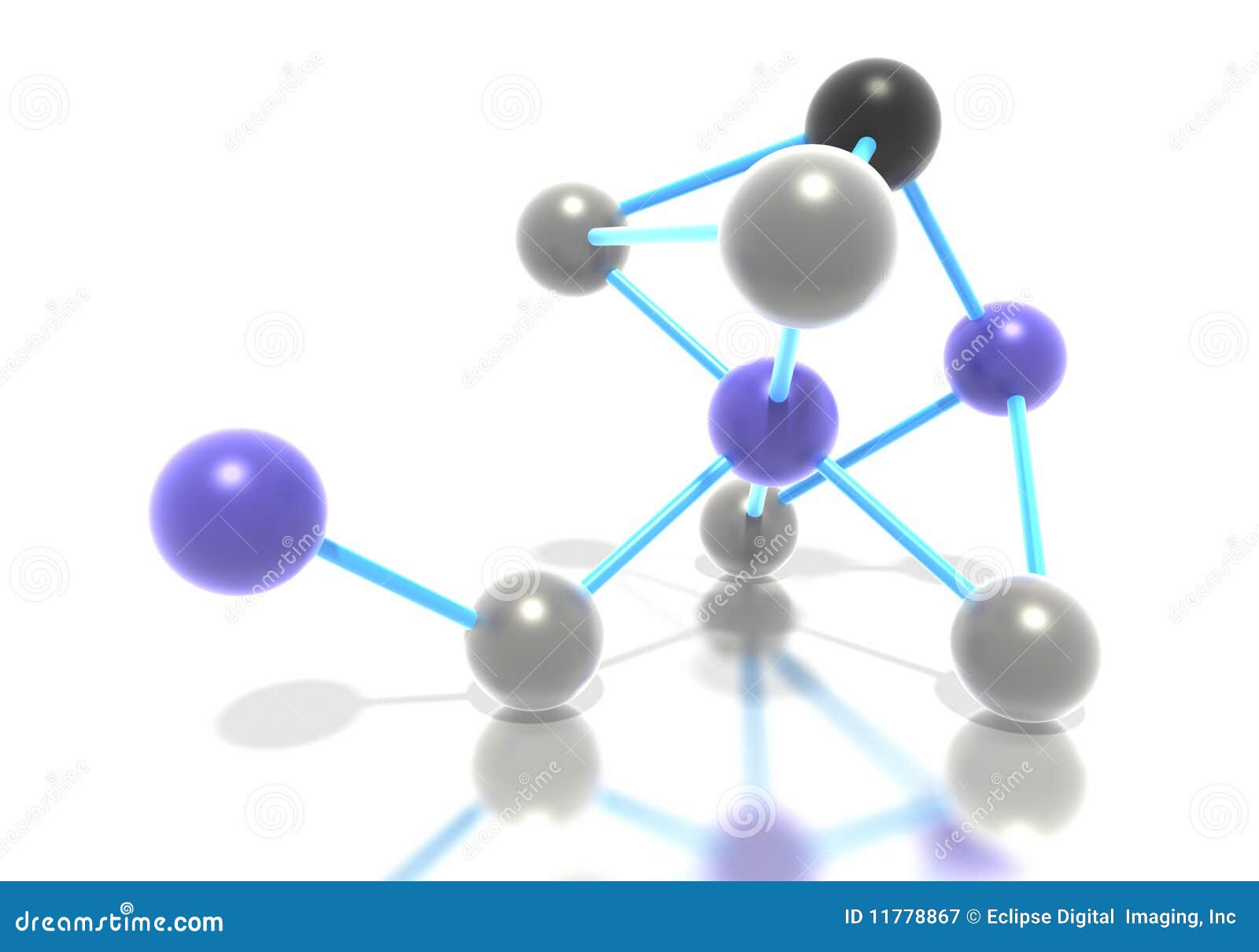 Group of Connected Molecules Stock Image - Image of structure, sphere ...