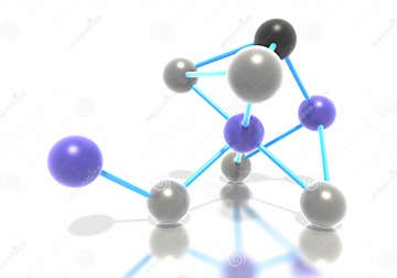Group of Connected Molecules Stock Image - Image of structure, sphere ...