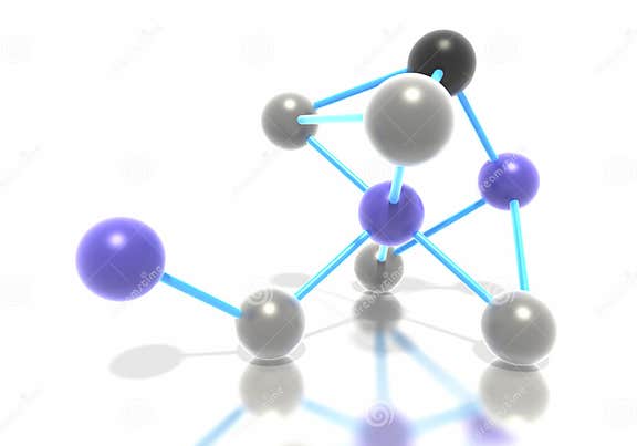 Group of Connected Molecules Stock Image - Image of structure, sphere ...