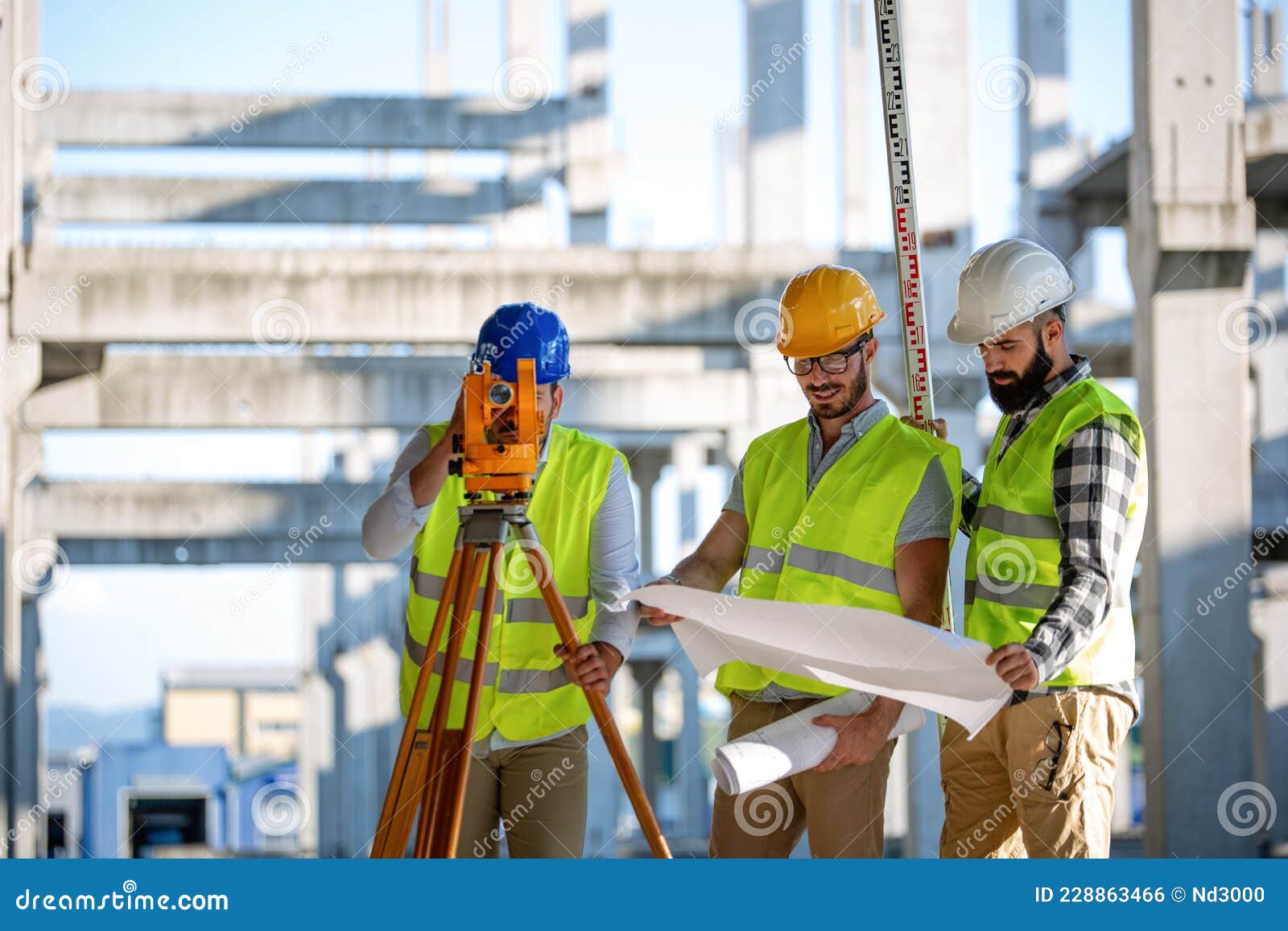 Picture of Construction Engineer Working on Building Site Stock Photo ...