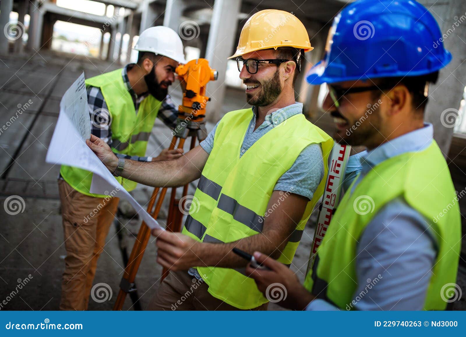 Picture of Construction Engineer Working on Building Site Stock Image ...